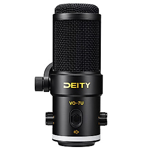 Deity VO-7U Tripod Kit USB Dynamic Podcast Microphone with RGB Lights for Game Podcast Stream YouTube (Black)