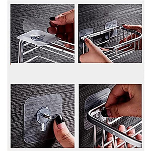 KK5 Adhesive Hanging Nails Wall Hook Hanger - 8mm 20/Pack Non-Trace No-Drilling Transparent Adhesive Ceiling Hooks | Heavy Duty Seamless Nail Free Screws for Kitchen Bathroom Storage Room