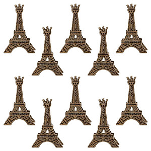 GORGECRAFT 10PCS Place Card Holder Photo Folder Eiffel Tower Table Number Holders Tibetan Style Alloy Memo Holders Cardholder for Wedding Tabletop Reception Banquet Menu Reserved Seat Number