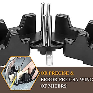 moonoom 2-in-1 Mitre Measuring Cutting Tool, Miter Saw Protractor Tool, Precise Mitre Angles Cutting Tool, Measuring Template Instrument Home Supplies