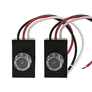 J.LUMI YCA1030 Hard-Wired Post Eye Light Control with Photocell Light Sensor, Photocell Sensor, Dusk to Dawn Light Sensor, Photocell for Outdoor Light, UL Listed (Pack of 2)
