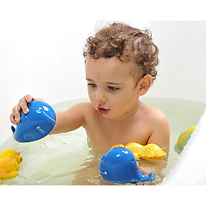 caaocho Pure Natural Rubber Bath Toy - Kala The Whale Baby Toy - Hole Free Bath Toys, BPA Free Bath Toys for Infants, Without Holes Sealed Natural Rubber Baby Toy