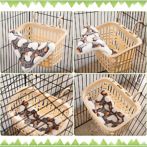 Geetery 5 Set Rat Hammock for Cage Chew Proof Rat Toys Warm Bed, Small Animal Hanging Basket Ferret Cage Accessories and Habitats Removable Nest Mat for Hamster, Sugar Glider, Hedgehog(Heart)