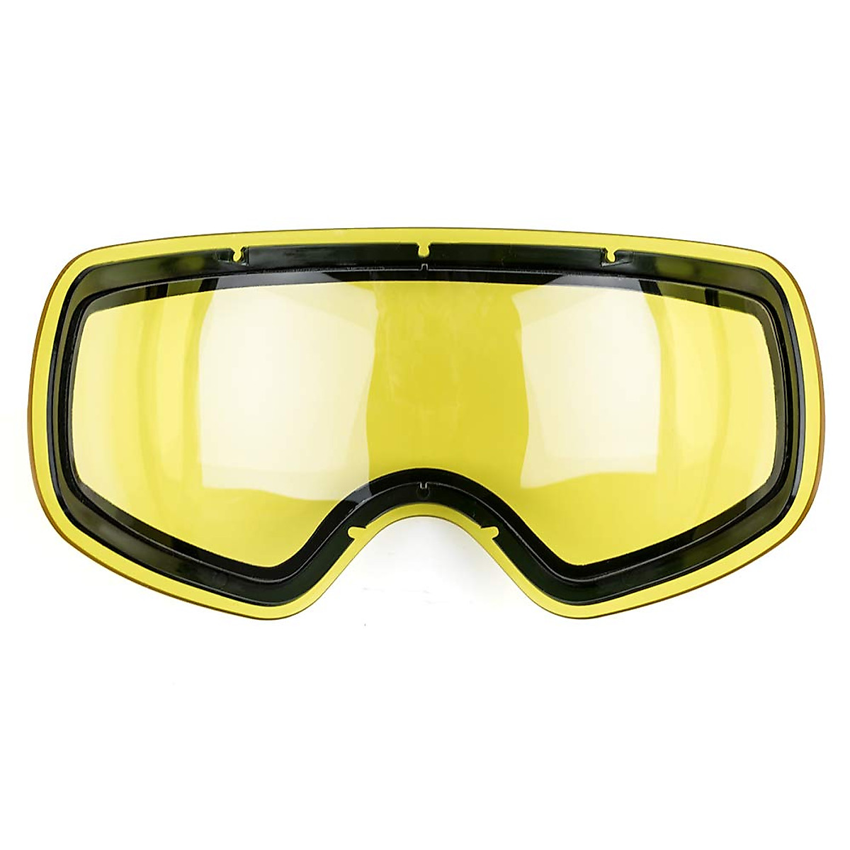 COPOZZ G7 Ski Goggles Anti-Fog Spherical Frameless Ski Snowboard Snow Goggles 100% UV400 Protection Anti-Slip Strap for Men Women (G7-Yellow Lens Only-VLT 60.9%)