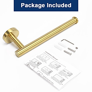 NearMoon Hand Towel Holder/Towel Ring, Thicken Stainless Steel Hand Towel Bar for Bathroom, Rustproof Wall Mounted Towel Rack, Contemporary Style Bath Accessories, 9 Inch (1 Pack, Brushed Gold)