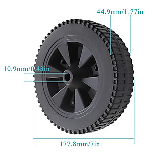 Atunee G437-0037-W1 7 Inch Wheels Grill Replacement Parts for Charbroil 463377319 463352521 469335115 463436415 463340516
