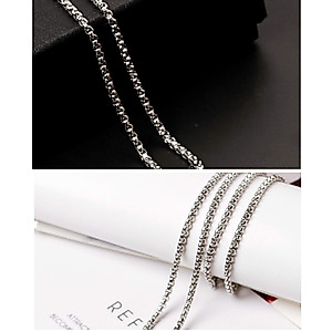 VASSAGO Third Pentacle of Mercury Key of Solomon Seal Pendant Necklace Stainless Steel Kabbalah Pagan Wiccan Amulet Jewelry for Men and Women