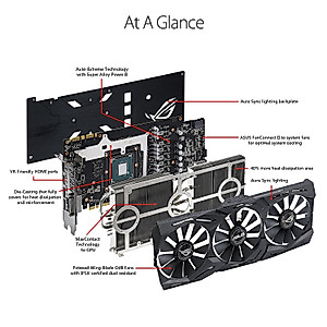 ASUS ROG Strix GeForce® GTX 1070 Ti 8GB GDDR5 Advanced Edition VR Ready DP HDMI DVI Gaming Graphics Card (ROG-STRIX-GTX1070TI-A8G-GAMING)