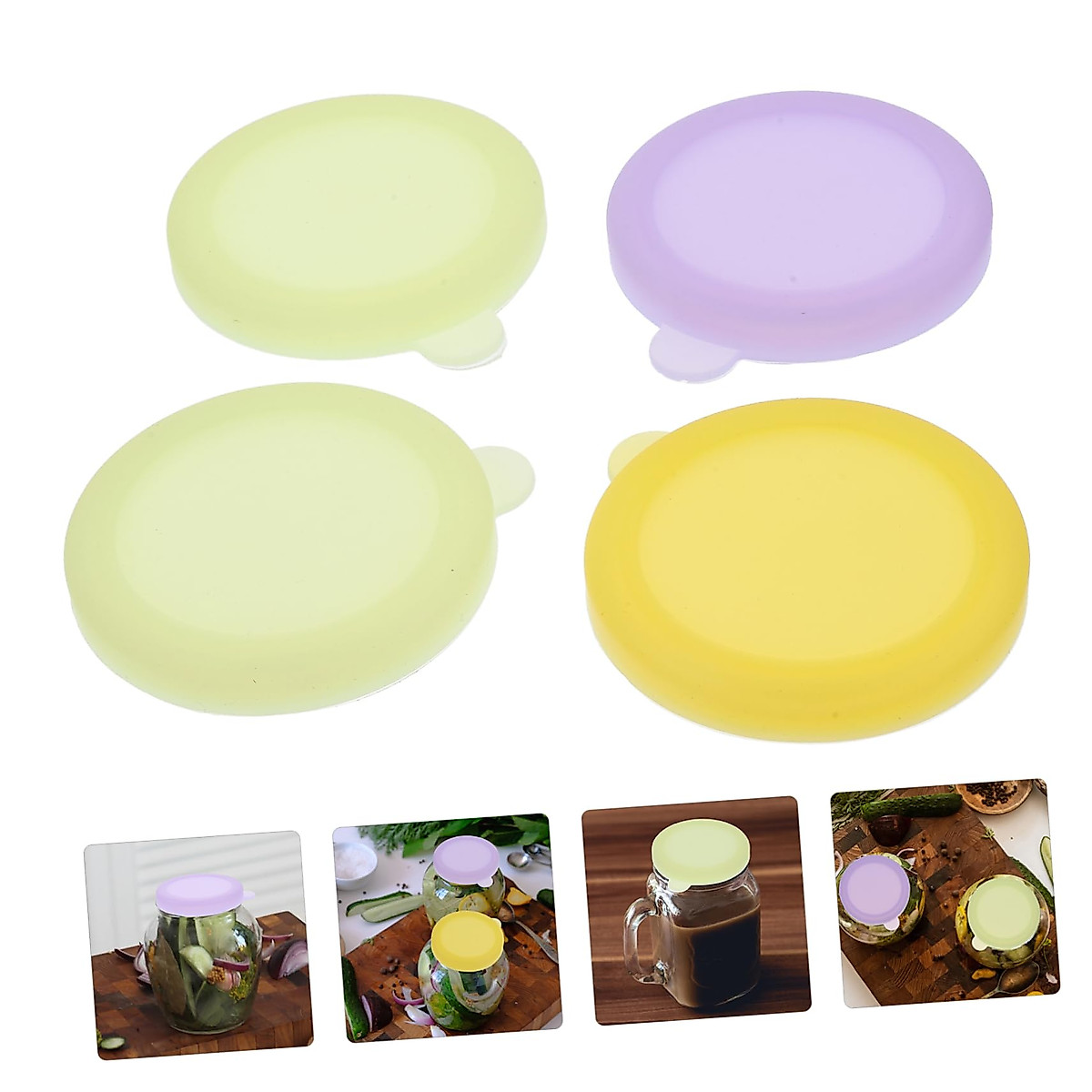 RORPOIR Soy Sauce Bowls Lids Kitchen Condiment Dishes Vinegar Dish Lids Random Color