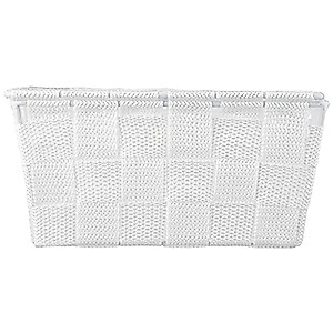 WENKO Adria 22077100 Storage Basket White Plastic 28 x 28 x 18 cm