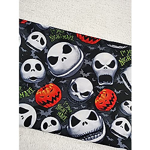 PUMCRAFT Sewing Fabric 4pcs 30 X 25cm Rose Skeleton Skull Cotton Fabric Floral Ghost Halloween Sewing Clothing Tissue Telas Textile Patchwork Bundle DIY - 30cm X 25cm Fabric Patchwork Craft