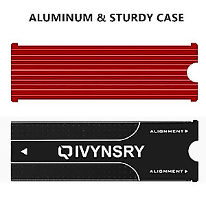 QIVYNSRY M.2 Heatsink NVMe 2280 PS5 SSD Heat Sink Computer PC PCIE M2 SSD Cooler for Samsung 980 970 EVO Plus SN850 SN750 SN570 Firecuda 530, Black