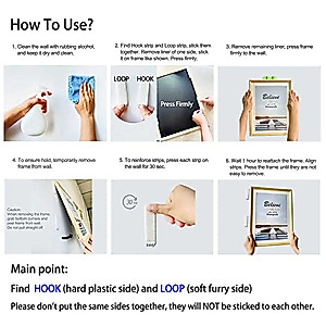 28 Pairs(56 Strips) Large Picture Hanging Strips Heavy Duty,Hook and Loop Tape,Damage Free Hanging Picture Hangers,No Tools Wall Hanging Strips for Christmas Decorations