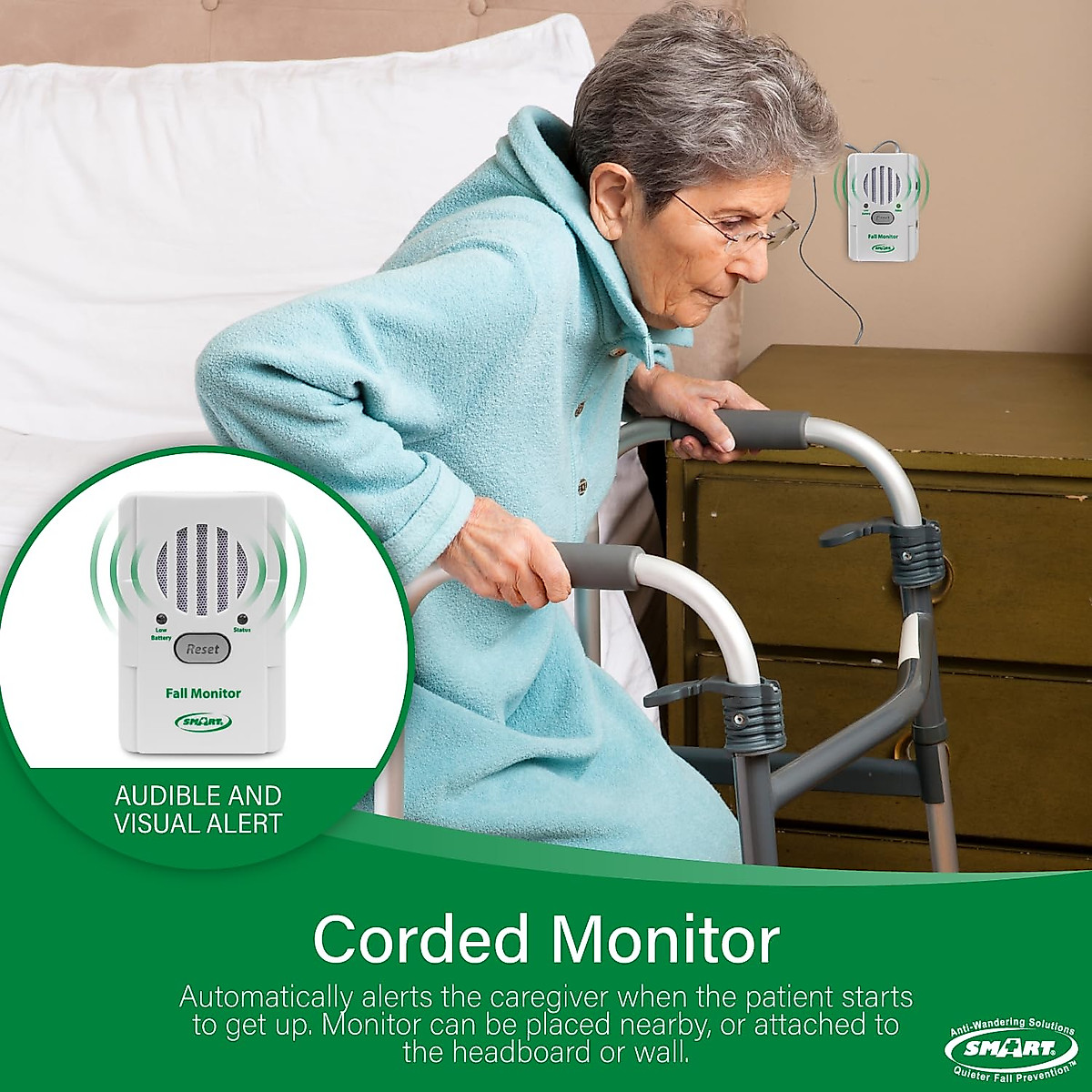 Smart Caregiver Bed and Chair Sensor Pad with Alarm
