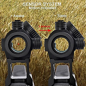 CTOPTIC Red Dot Sight 1x20mm Compact Red Dot Optics with Low Profile and Absolute Co-Witness Mount Lens Covers Powered Auto On & Off