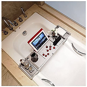 LIUYUNQI Telescopic Bathtub Rack Portable Shower Expandable Holder Rack Storage Tray Tub Shelf Bath Multifunctional Organizer