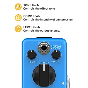 Ultimate 2 Modes Compression Effect Pedal & Donner DPA-1 Guitar Pedal Power Supply Adapter