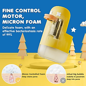 Genialba Automatic Soap Dispenser, 12oz/350ml, Rechargeable, Hand Washing Time Reminder, Cute Duck Foaming Touchless Soap Dispenser, Kids Hand Soap Dispenser for Home, Bathroom, School with USB C