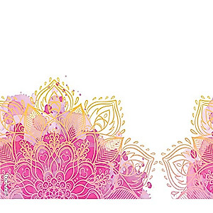 Tervis Yoga Lotus Flower Made in USA Double Walled Insulated Tumbler Travel Cup Keeps Drinks Cold & Hot, 24oz Water Bottle, Classic - Fuchsia Lid