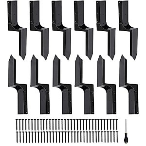 Fence Post Stabilizer, Wooden Post Support, Fence Post Mender for Fence Support, Post Buddy Fence Repair, Fence Pole Support Brace for Fix a Fence (12pcs)