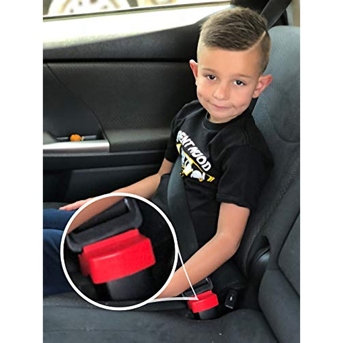 Safety Buckle Pro Seatbelt Lock and Seat Belt Locking Clip - Keep Children in car seat locked and tight – Stop Kids with special needs from unbuckle - Strong ABS Plastic Buckle Guard – Universal Fit