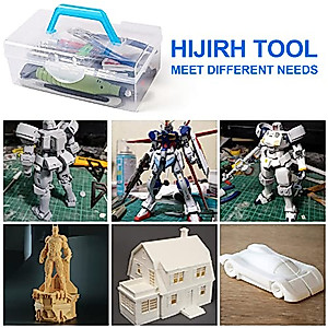 Upgrade 108 Pcs for Model Tool Kits,Hobby Tool Tool Sets,lncluding Electric Polishing Machine & Tool Box,for Gundam Model Kits,Basic Model Building,Repairing and Remove,Art and Crafts etc (HIJIRH)