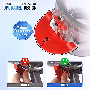 Upgraded Canister Replacement for Dyson V11 V15 SV14 SV15 SV22 Vacuum Cleaner Dust Bin, for Large Bin Part no. 970050-01 and Part no. 965443-01 with HEPA Filter