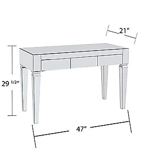 SEI FURNITURE Darien Mirrored Desk, Silver