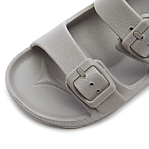 Weestep Boys Girls Toddler Little Kid Lightweight Hook Loop Sandal(6 Toddler, Grey2)