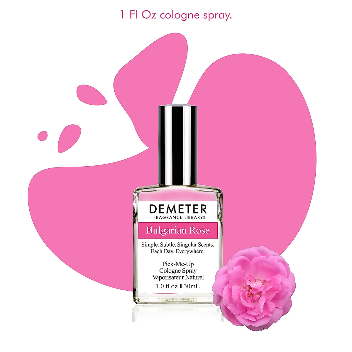 DEMETER Bulgarian Rose, 1 Oz Cologne Spray, Perfume for Women