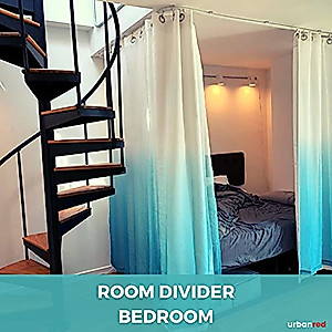 UrbanRed Flexible Bendable Ceiling Curtain Track, 5 Meters (16.4FT), Ceiling Track Ceiling Mount for Curtain Rail with Track Curtain System, RV Curtain Track, Room Divider, Ceiling Track for Curtains