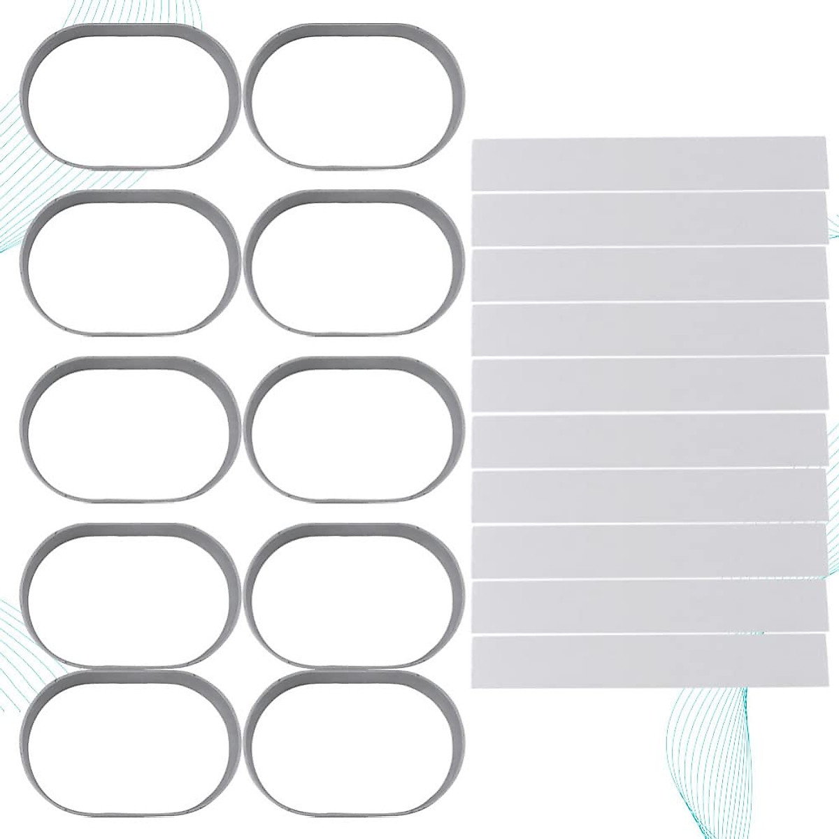 Luxshiny 10PCS Oval Cheesecake Molds with 100pcs Cake Liner Papers, Small Alloy Oval Cheese Half-Cooked Molds Tart Ring Mousse Circle Ring Mold DIY Baking Tools