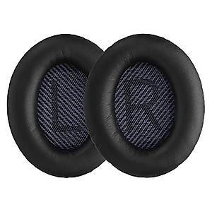 kwmobile Ear Pads Compatible with Bose Quietcomfort 35 35II 25 15 / QC35 QC35II QC25 QC15 Earpads - 2X Replacement for Headphones - Black