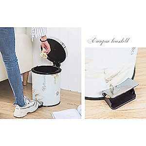 zongshengshop Indoor Trash can 2.64Gallon Trash Can Kitchen Foot Pedal Trash Cans with Lid European-Style Living Room Bathroom Bedroom Waste Bin Large Wastebasket Trash Can