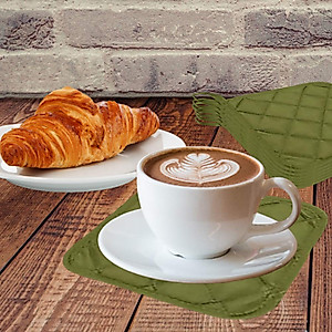 Lobyn Value Pack Pot Holders and Oven Mitts Sets, Kitchen Mitts and Pot Holders Sets, Kitchen Mittens and Pot Holder Set, Potholder Set, Mittens Kitchen Sage Design