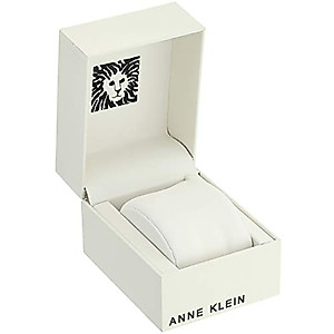 Anne Klein Women's AK/1981LGSV Diamond-Accented Silver-Tone and Light Grey Bangle Watch