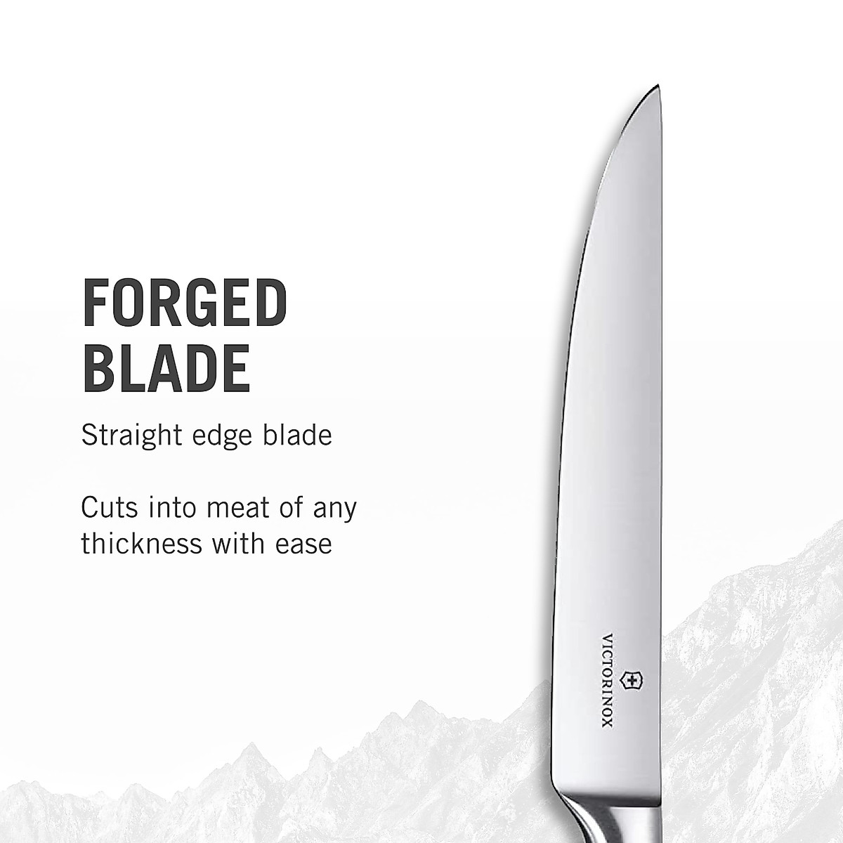 Victorinox 7.7240.4 Grand Maître Steak Knife Set Ideal for Slicing a Wide Variety of Steak Cuts Straight Blade in Rosewood, Set of 4