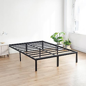 Olee Sleep 18 inch Heavy Duty King Steel Slat, No Box Spring Needed, Metal, Black