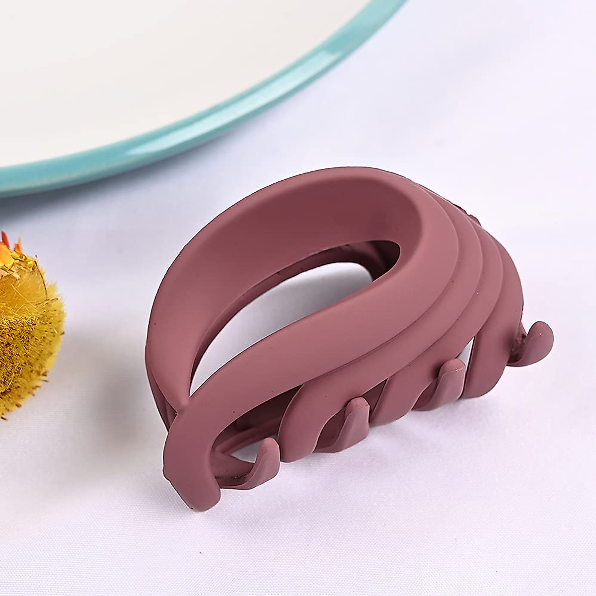 Hair Claw Clips for Thin, Medium & Thick Hair - 2.6 Inch Strong Matte Flower Jaw Clips for Women, Girls & Kids, Non-Slip Clamps with Gift Box (6 Packs, Multi Colors)