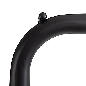 DOEWORKS L-Style Laundry Rolling Basket Cart with Clothes Hanging Bulter and Wheels, Laundry Hamper Sorter for Lavatory with Hanging Bar, Black