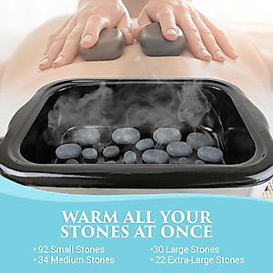 NRG Professional Hot Stone Warmer for Massage Therapy, 18 Quart - Hot Stone Heater Hot Stones Warmer Massage Stone Heater Massage Stone Warmer Massage Accessories - Adjustable Temperature Control