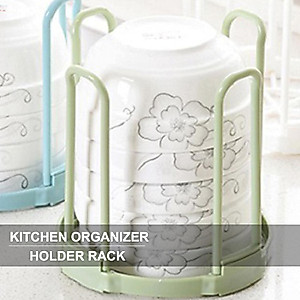 LUOY Dinnerware Bowl Plate Holder Plastic Drain Rack Dish Storage Display Stand Drying Shelf Tableware Drainer Rack Kitchen Organizer White