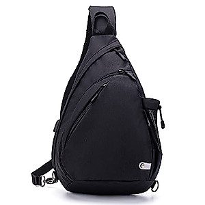 TurnWay Water-Proof Sling Backpack/Crossbody Bag/Shoulder Bag for Travel, Hiking, Cycling, Camping for Women & Men (Black1)