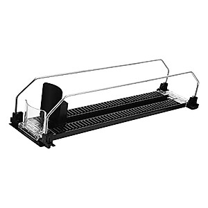 Fenteer Drink Organizer Pusher Can Beverage Kitchen Gadget Tray Replenishment Tool Storage Rack Self Pushing Glide for Fridge Pantry Vending Machine, 380-390mm