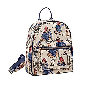 Signare Tapestry Women Backpack Rucksack Casual Daypack With Paddington Bear Design (DAPK-PADD)