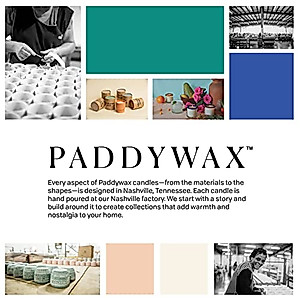 Paddywax Candles La Playa Collection, Naturally Scented Candle, 9 Ounces, Cobalt Rim - Salted Blue Agave