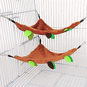 5pcs Hamster Hammock, Small Animal Hanging Warm Bed, Squirrel Tunnel and Swing Cage Nest Accessories