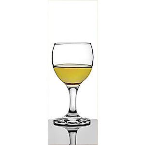 Pasabahce Premium Stemmed Mini Clear Wine and Champagne Glasses, Set of 6,Uniqe Desing Goblet 5.75 Oz, Perfect for Parties, Gifts, Housewarming, Weddings, Aniversary