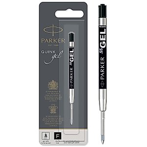 Parker QUINK Gel Ink Refill, Fine Tip (0.5mm), Black
