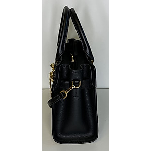 Michael Kors MICHAEL Michael Kors Hamilton SM Satchel bundled with SM TZ Coinpouch Purse Hook (Black)